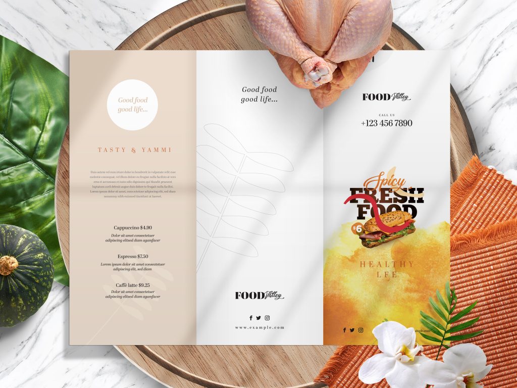 Elegant Tri Fold Brochure Designs for Your Restaurant