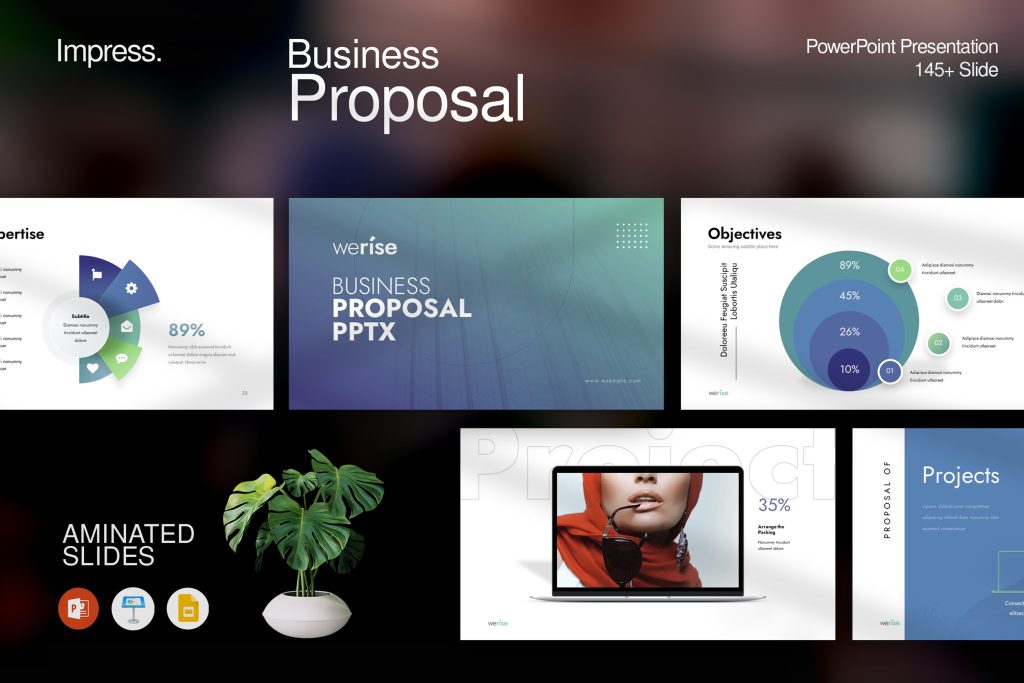 Business Proposal PowerPoint Template - Pixeliya