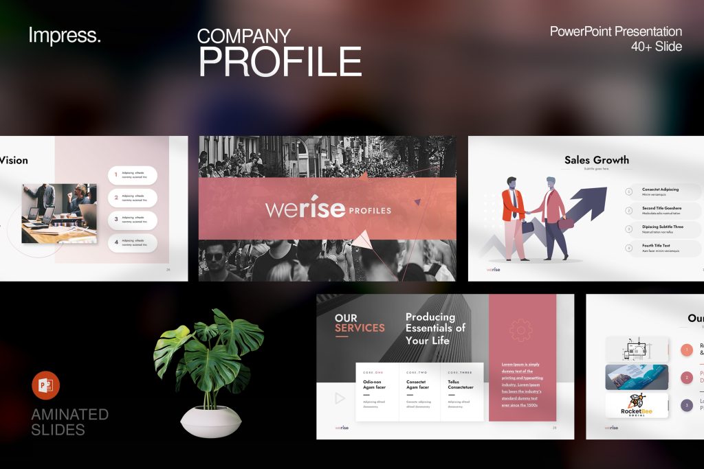 WeRise | Company Profile Presentation Template 2025 - Pixeliya