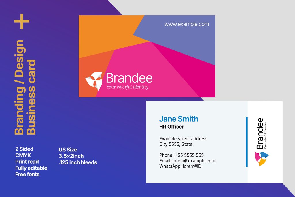Customizable Financial Business Card Template